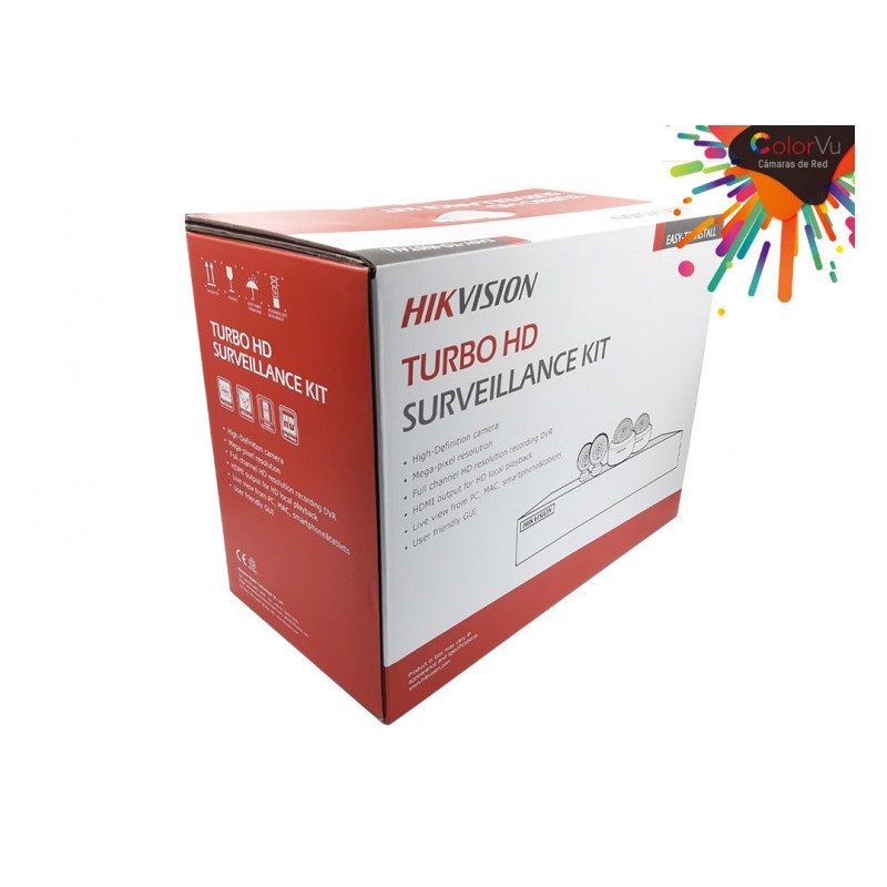 KIT ANALOGO COLORVU 1080P DVR 4CH 4BALA + 1TB VIDEO HIKVISION - Cámaras ...